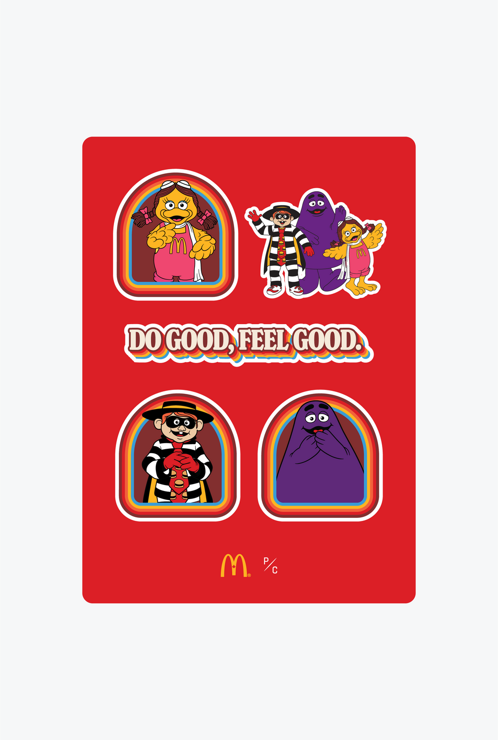 P/C x McDonald's Sticker Sheet - Multi