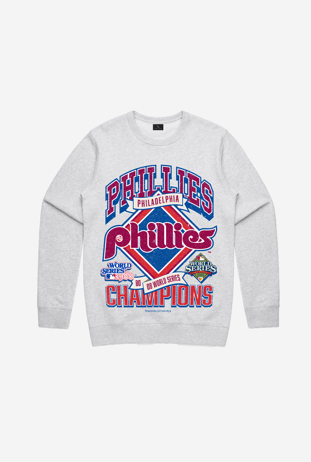 Philadelphia Phillies Vintage Cooperstown Collection Crewneck - Ash